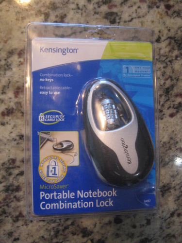 NEW Kensington MicroSaver Portable Notebook Laptop Security Combination ...
