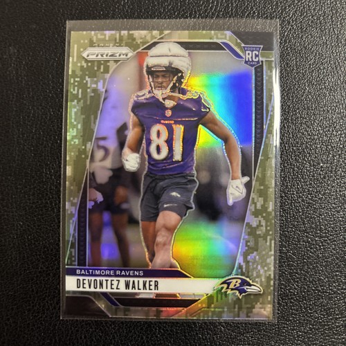 2024 Prizm Devontez Walker Green Camo Rookie /15 SSP Baltimore Ravens ...