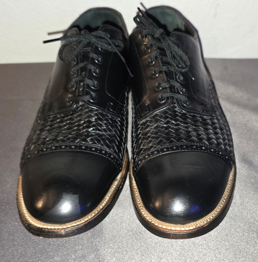 Stacy Adams Madison Black Leather Dress Shoes Size 9D | eBay