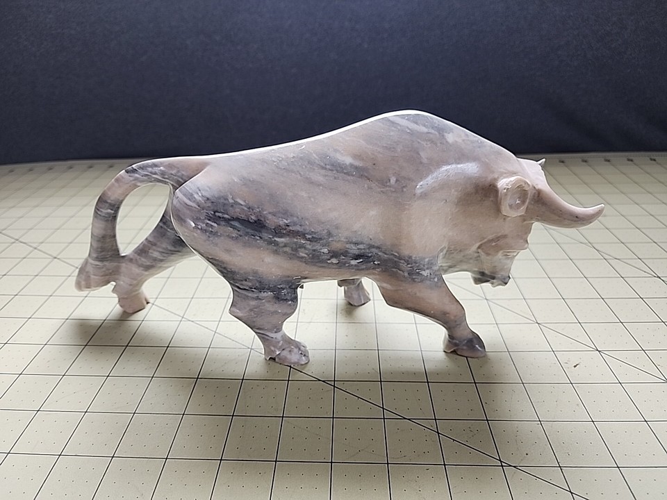 MARBLE BULL COW FIGURINE | eBay