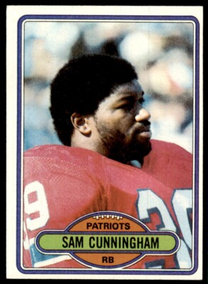 1980 Topps Sam Cunningham Football Card New England Patriots #119 | eBay