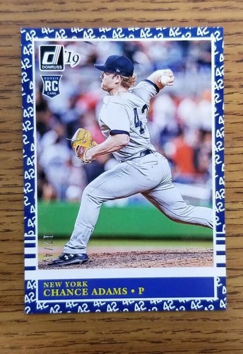 2019 Donruss Baseball CHANCE ADAMS New York Yankees 42 JACKIE ROBINSON ...
