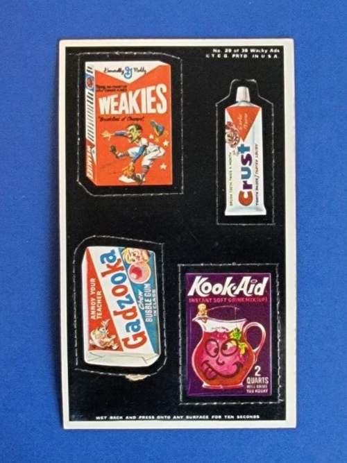 1969 VINTAGE WACKY PACKAGES ADS #29 of 36 WEAKIES/CRUST/GADZOOKA/KOOK ...