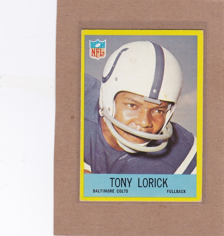 1967 PHILADELPHIA FOOTBALL TONY LORICK #18 COLTS EX *A18926 | eBay