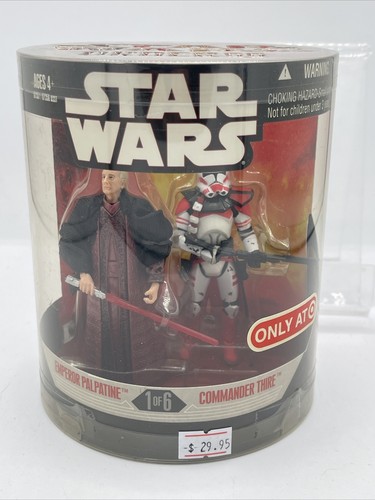 Star Wars Order 66 EMPEROR PALPATINE & COMMANDER THIRE Hasbro 2006 3.75 ...