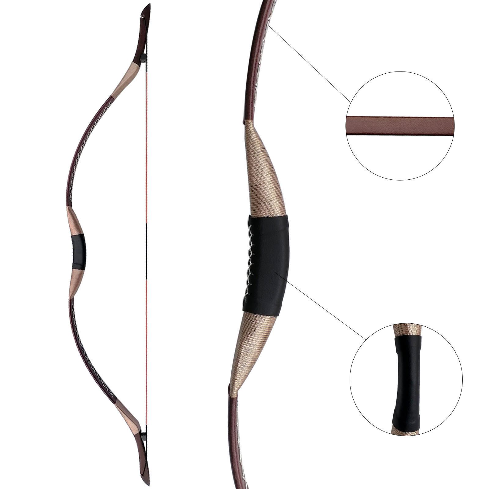 Handmade Traditional Mongolia Horse Recurve Bow Longbow Archery Reduce ...