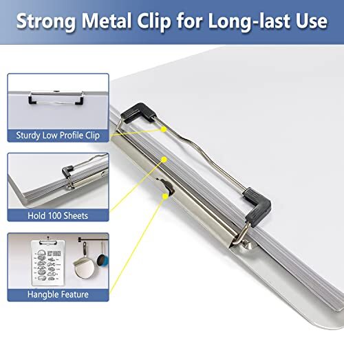 Metal Clipboard Case with Storage Box Self Locking A4 Paper Holder ...