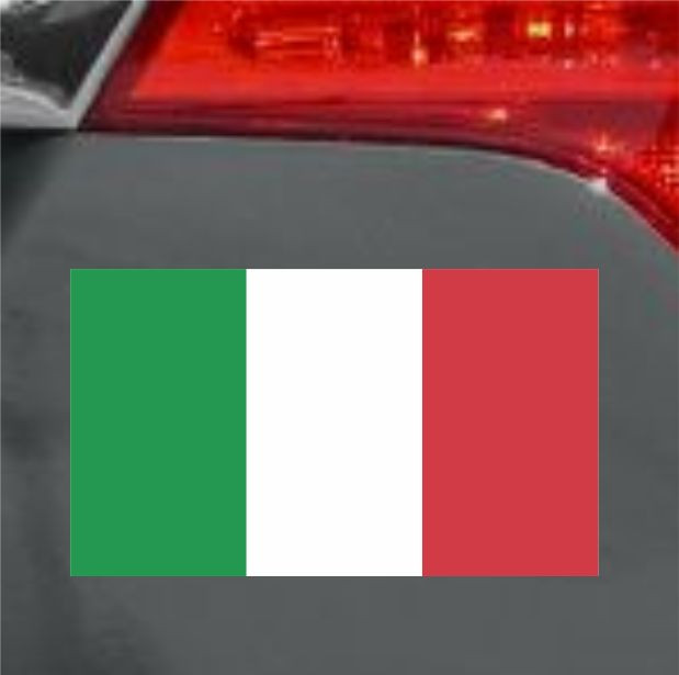4" Italian Flag Vinyl Decal Bumper Sticker Italy Flag Macbook Decal Car ...