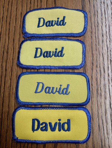 David Name Tag Vintage Patches (Lot of 4) | eBay