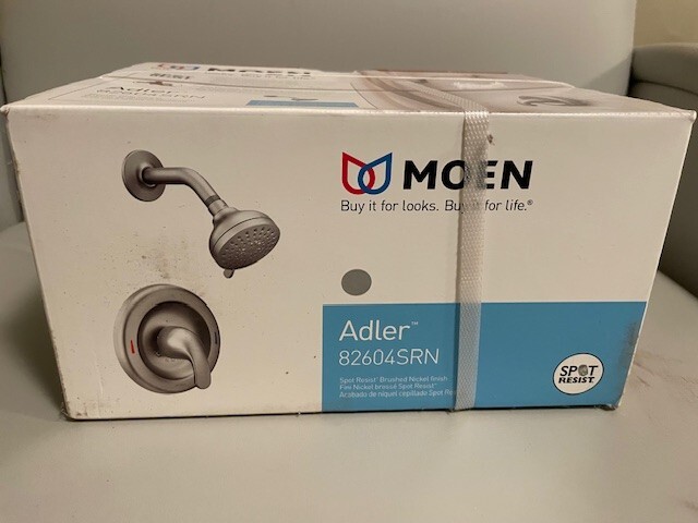 Moen 82604SRN Adler Single Handle Tub & Shower Faucet, Brushed Nickel ...