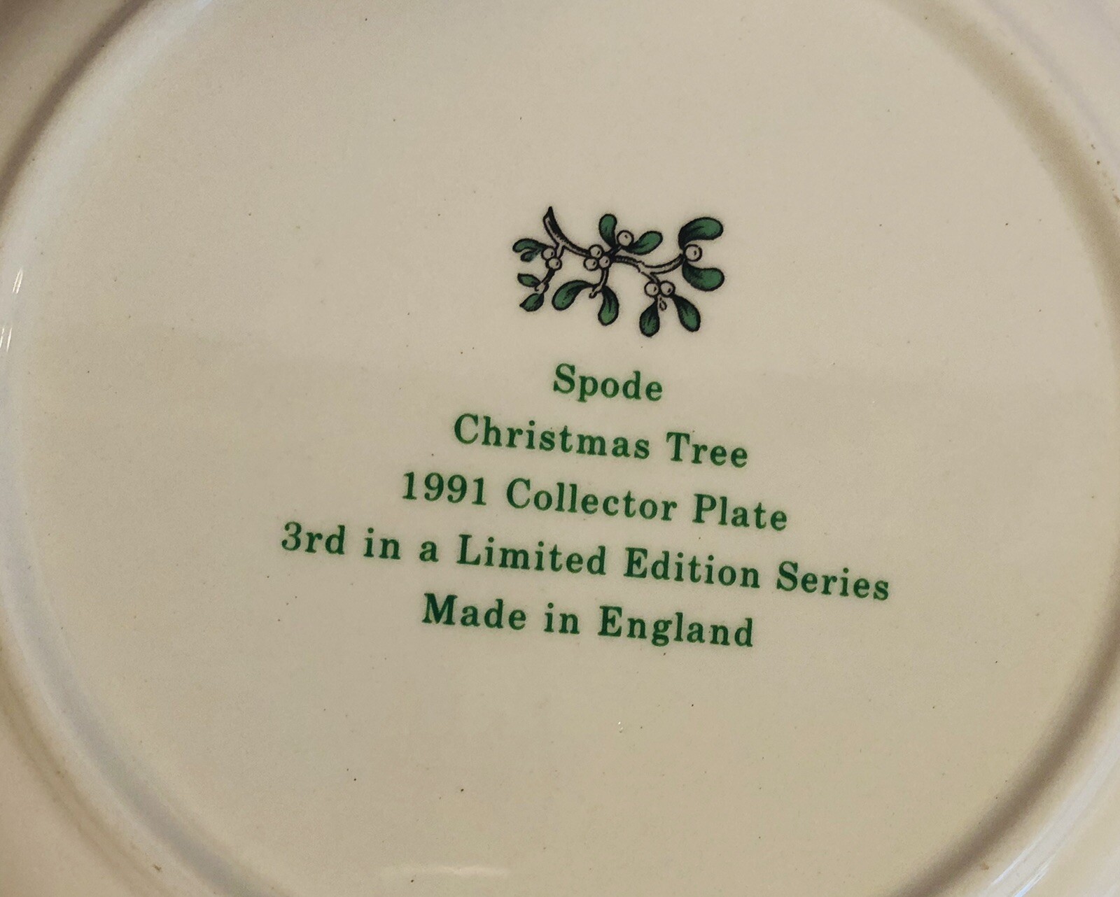 Spode Christmas Tree Vintage Collector Plate 1991 7 1/2” Diameter | eBay