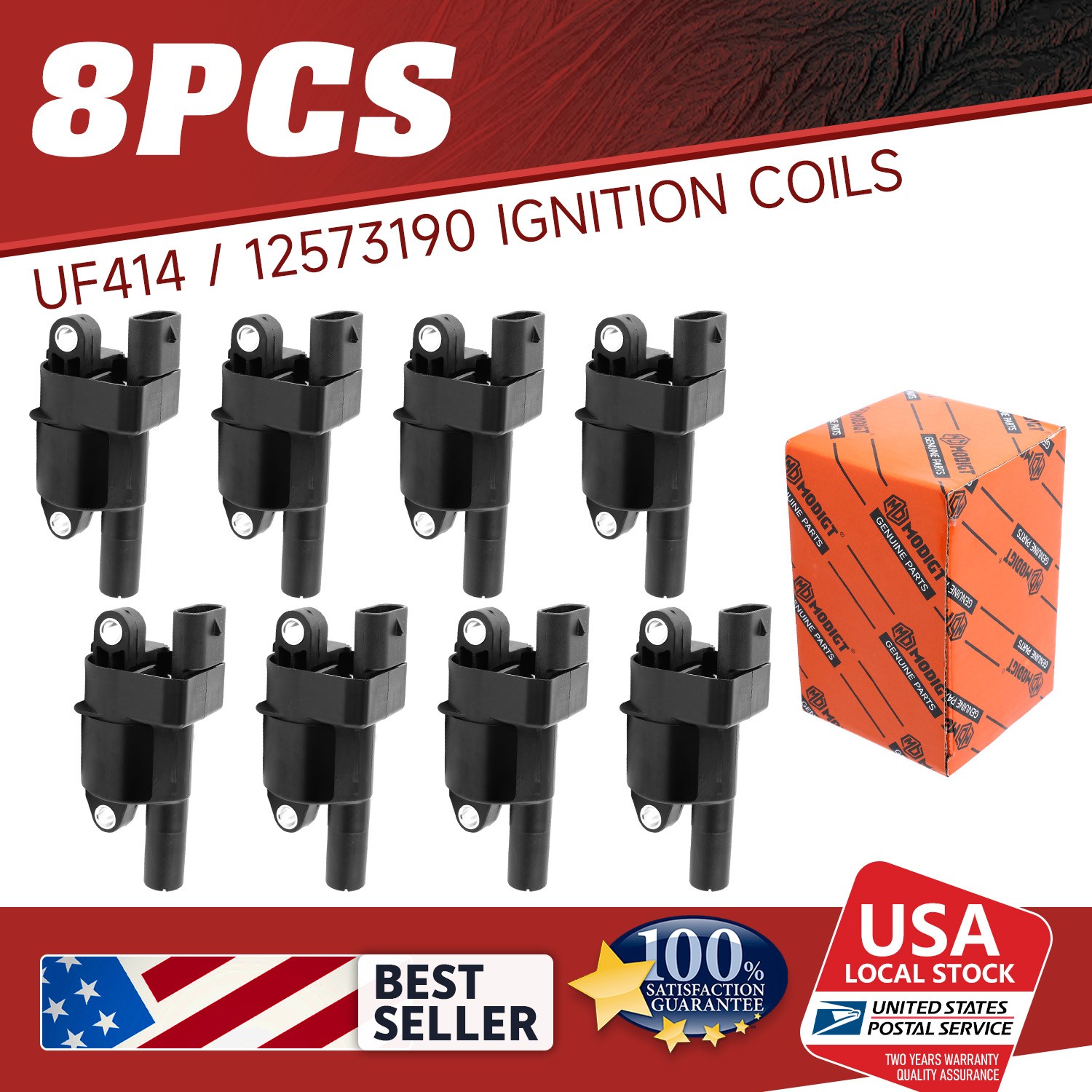8x Brand-New Ignition Coil Fits OEM 12573190 UF414 For Chevrolet ...