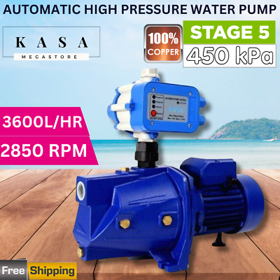 kasa Automatic High Pressure Water Pump 750W 3600L/HR Water Transfer ...