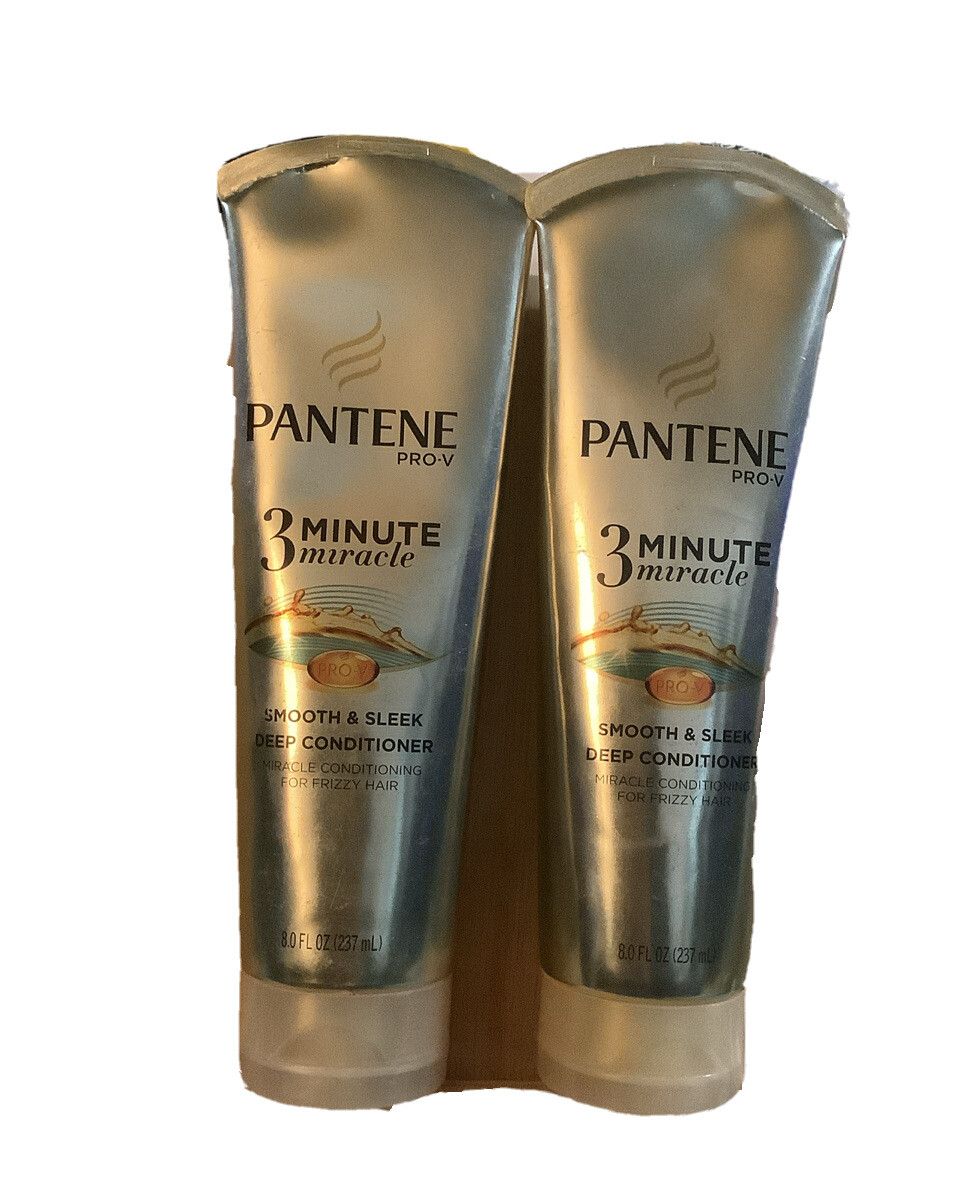 Pantene Smooth and Sleek 3 Minute Miracle Deep Conditioner, 8 Fluid ...