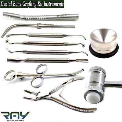 Dental Implant Bone Grafting Instruments Graft Syringe Scraper Packer ...