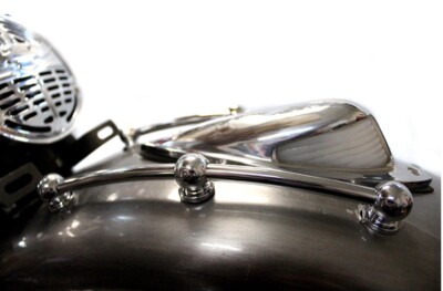 Harley Davidson chrome front fender trim kit 2x 6" rails 6 stanshions ...