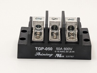 Shining Terminal Block TGP-050 50A 600V 6-16AWG | eBay