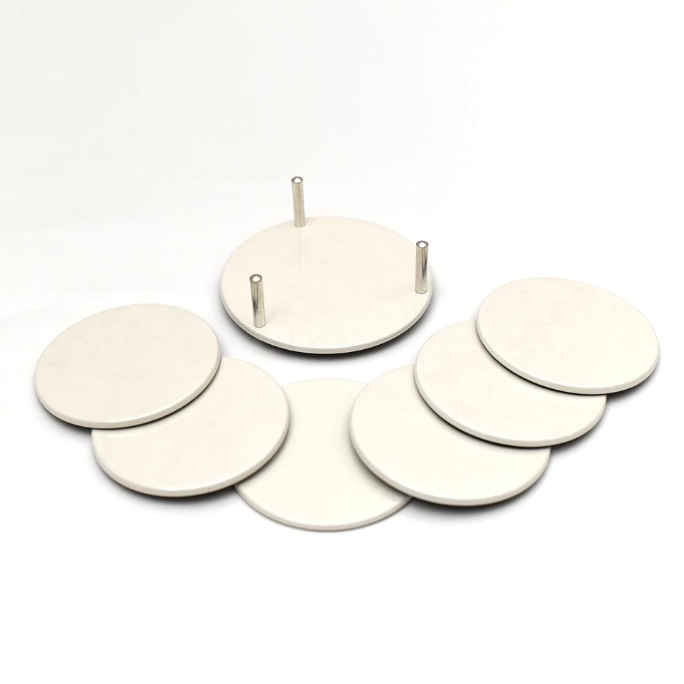 Stylish Coaster Round Shape Wooden Coasters Set 6 for Tea Cups Coffee ...
