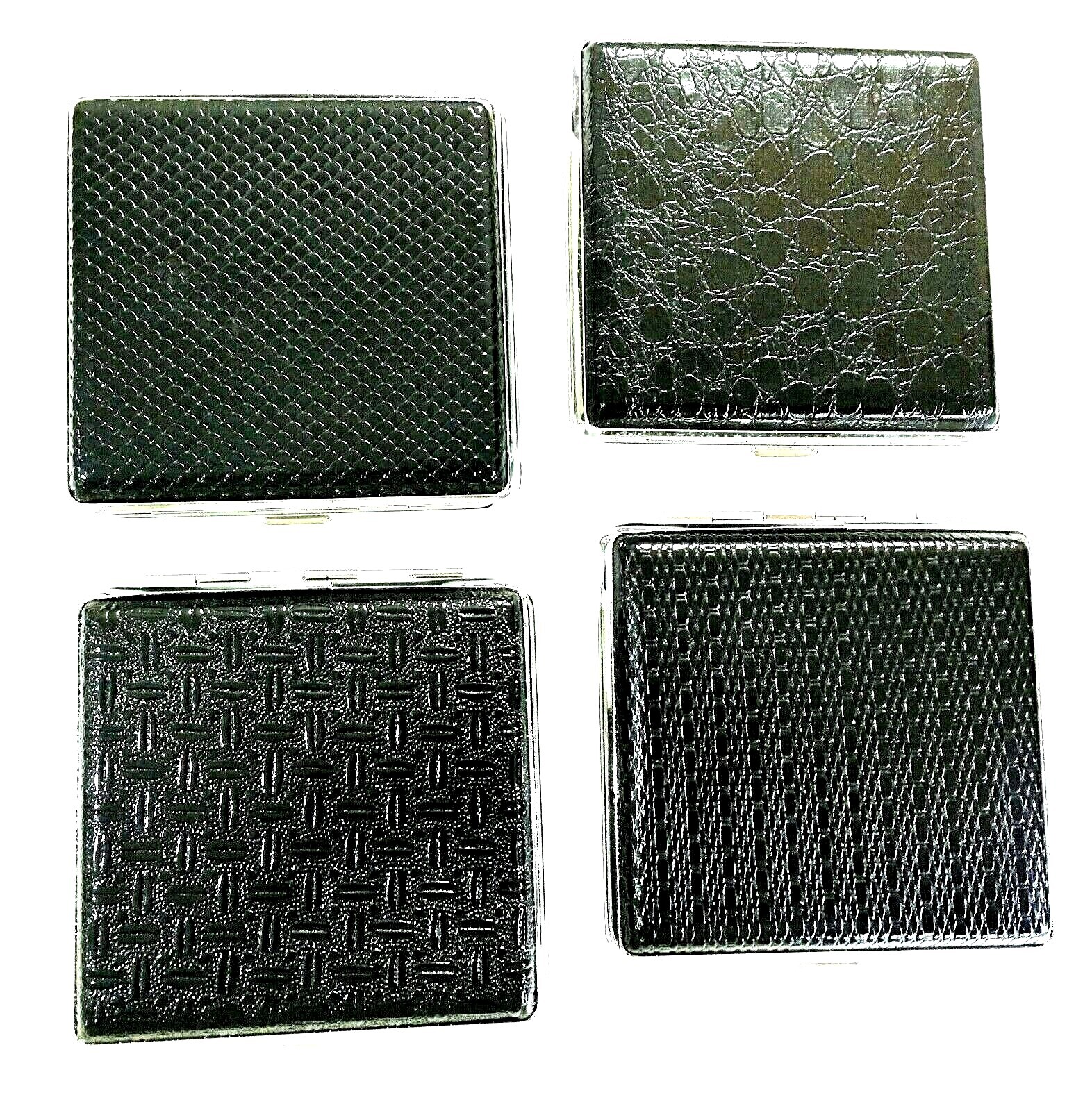 KING SIZE Cigarette Case with Leather Effect 4 Designs Holds 18 ...