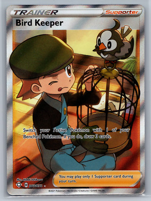 Bird Keeper 066/072 Shining Fates Set FULL ART Pokemon Card NEAR MINT ...