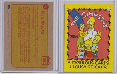 THE SIMPSONS 2018 Topps 80th Anniversary CARD 1990 Wax Wrapper Art ...