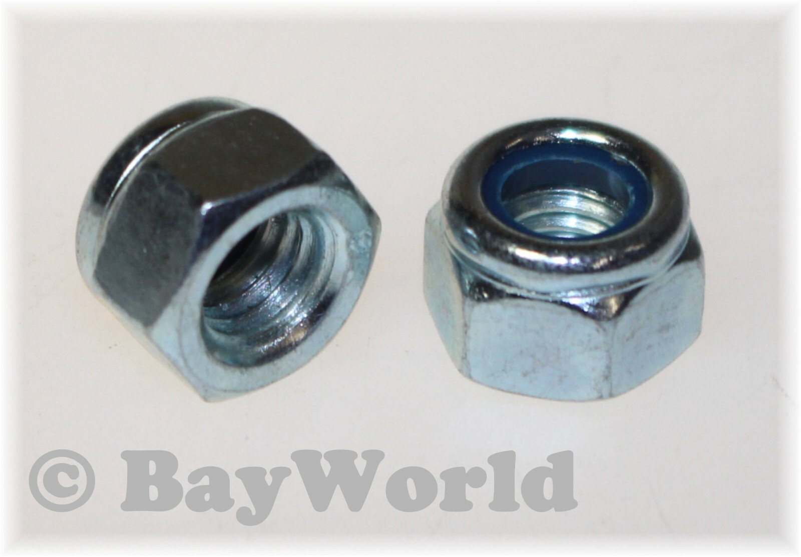 4 x Stop-Muttern Sechskantmutter M8 NylockNut selbstsichernd Stahl 6 ...