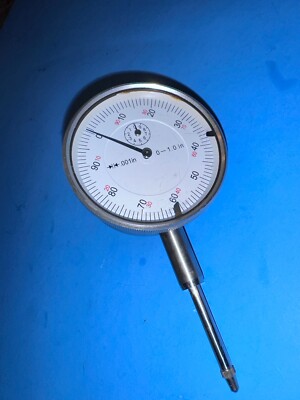 1 Inch Precision Dial Indicator 0.001 Inch Graduation Lug Back Smooth ...