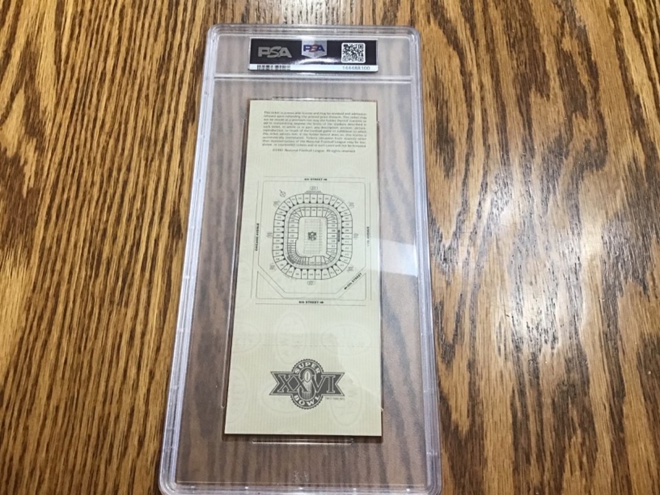 Super Bowl 26 XXVi Full Unused Ticket PSA 9 Mint | eBay UK