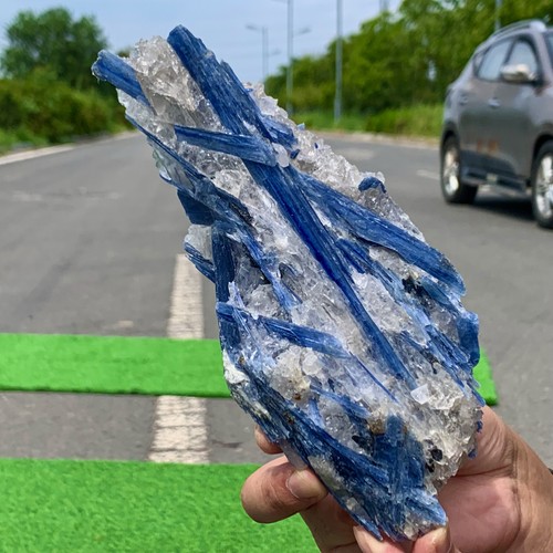 1.71LB Rare!! Natural beautiful Blue KYANITE with Quartz Crystal ...