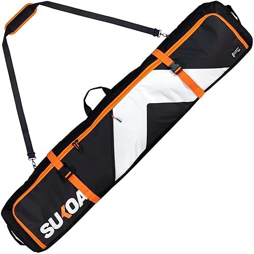 Sukoa Premium Padded Ski or Snowboard Bag for Air Travel - 156cm ...