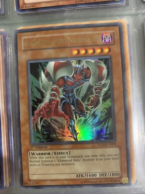 YuGiOh! Elemental Hero Necroshade - YSDJ-EN000 - 1st Edition - Ultra ...
