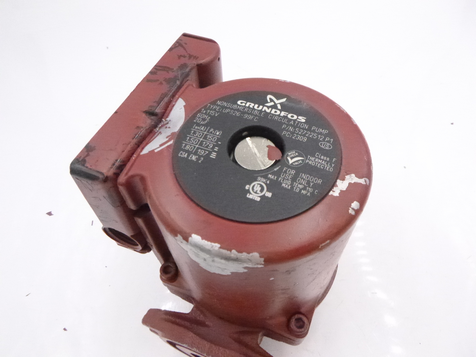 Grundfos UPS 26-99 FC Circulator Pump with Flow Check (52722512) for ...