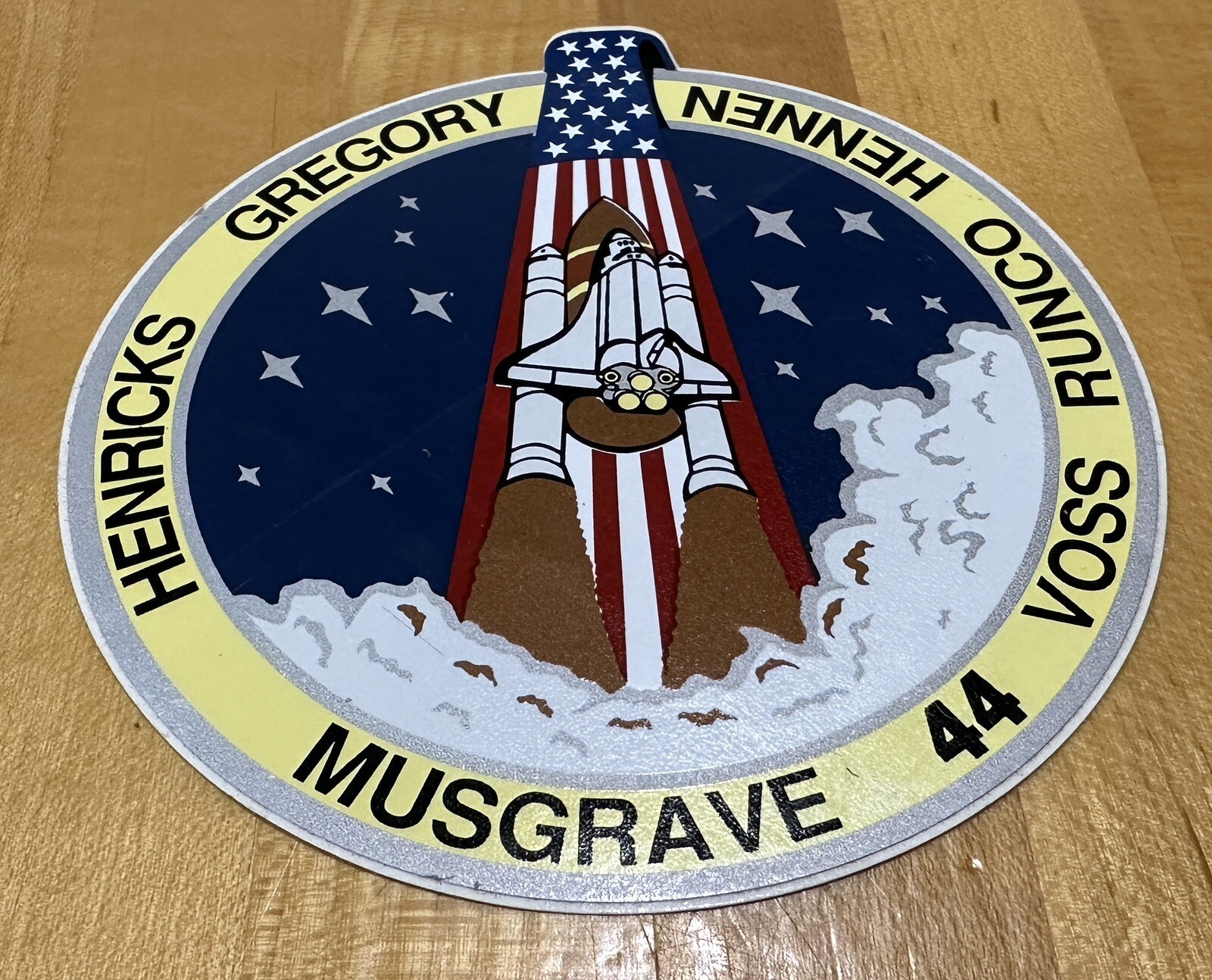 Authentic NASA Space Shuttle STS-44 Mission Patch Sticker NOT A ...