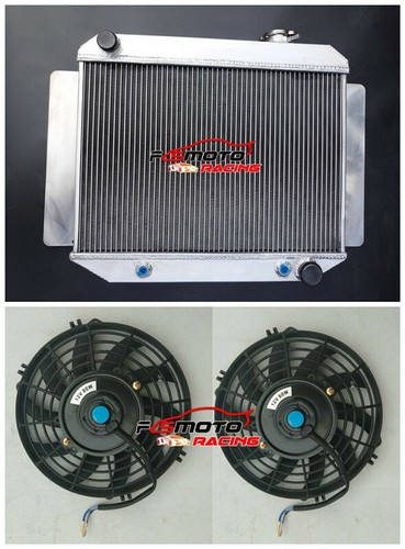3 Row For HOLDEN HR HK HT HG 6CYL 1966-71 Aluminum Radiator + Fan AT MT ...
