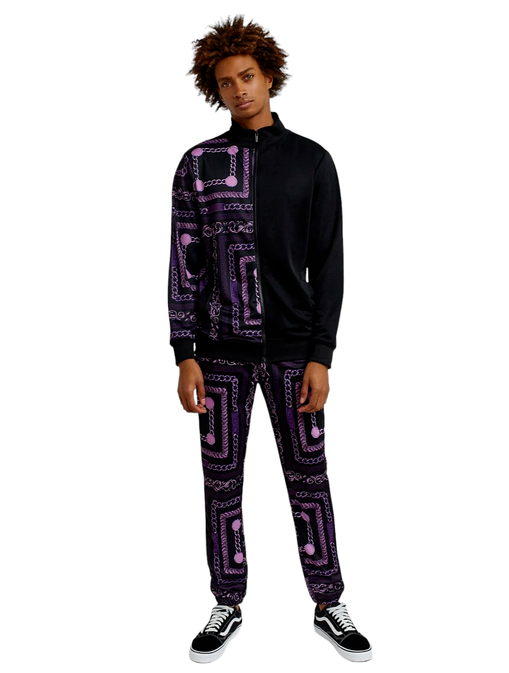 Reason Brand Purple Chain Link Track Set Tracksuit 2 Piece Purple Mens ...