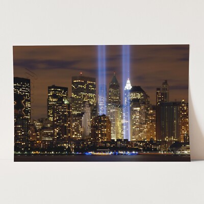 9/11 Memorial Tribute In Light New York City World Trade Wall Art ...