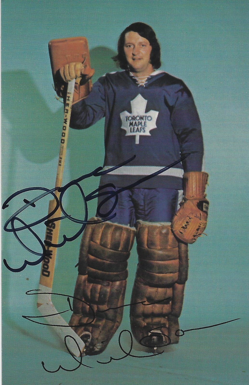 Dunc Wilson Autographed Signed RARE Maple Leafs Team Issued Photo NHL ...