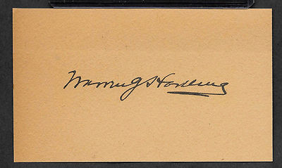 Warren G Harding Autograph Reprint On Original 1920s 3x5 Crd | eBay