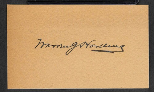 Warren G Harding Autograph Reprint On Original 1920s 3x5 Crd | eBay