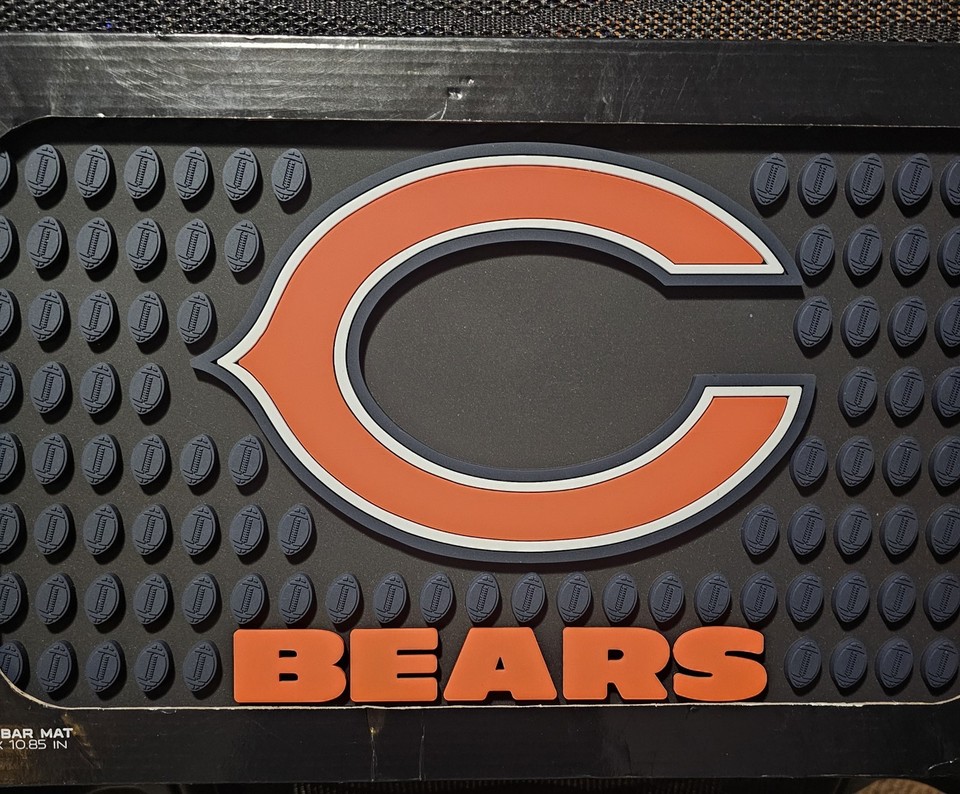 Chicago Bears NFL Team Logo Rubber Bar Mat NIB | eBay