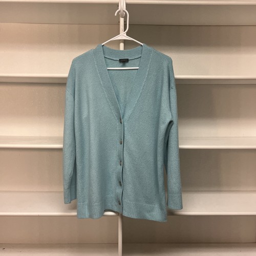 Talbots Women' Soft Sweater Cardigan Large Aqua Green Preppy Cozy | eBay