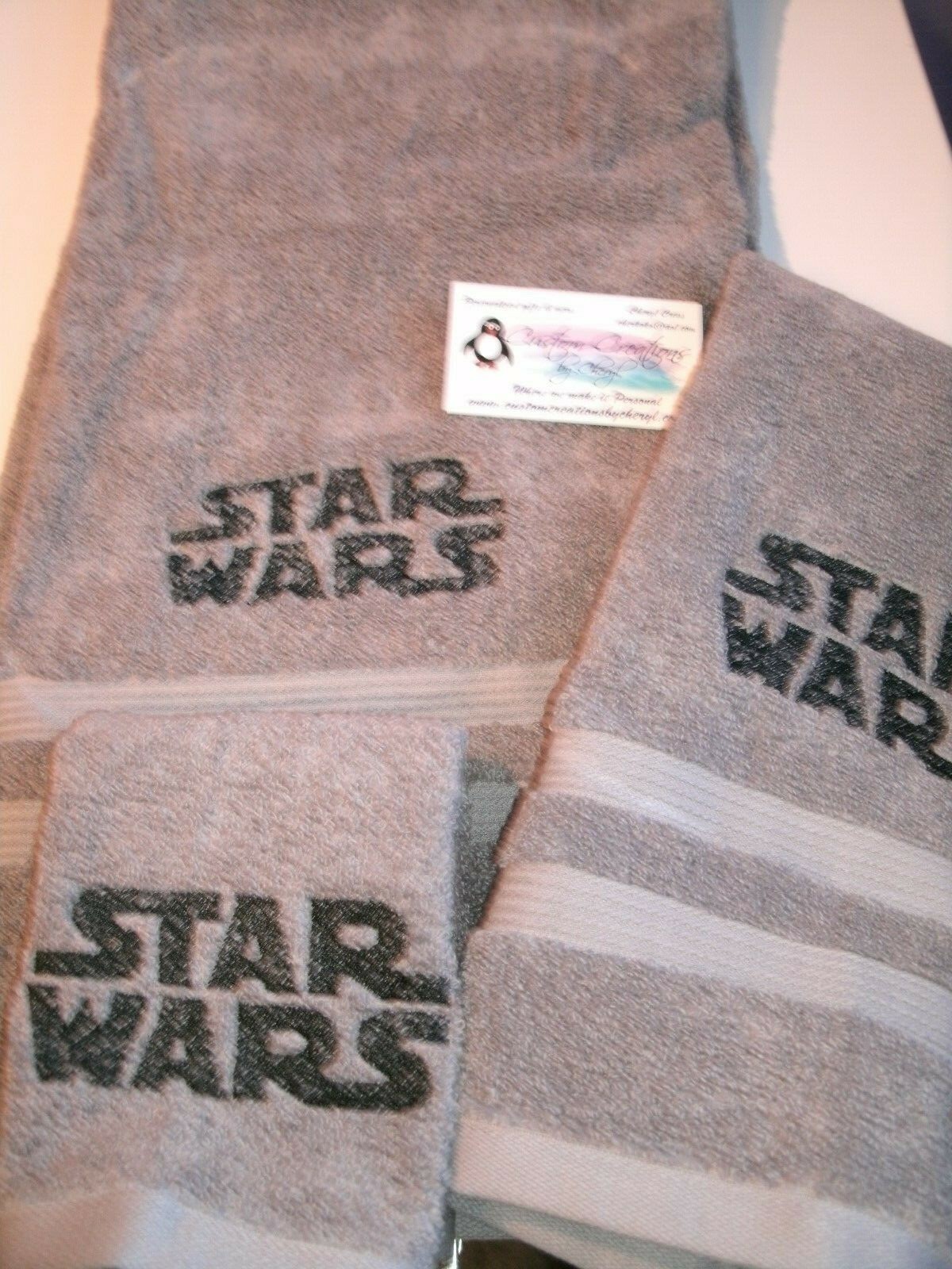 Star Wars Logo Personalized 3 Piece Bath Towel Set Any Color | eBay