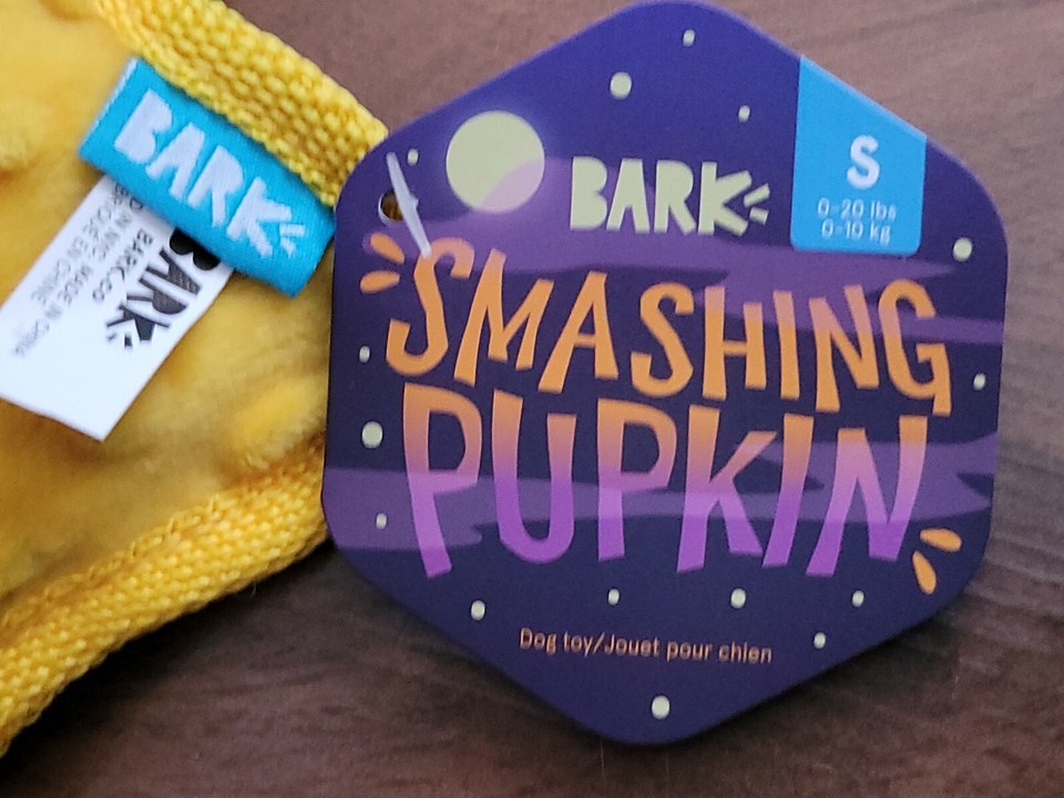 BARK Dog Toy NEW! "Smashing Pupkin" Barkbox Pumpkin 2021 Halloween S ...