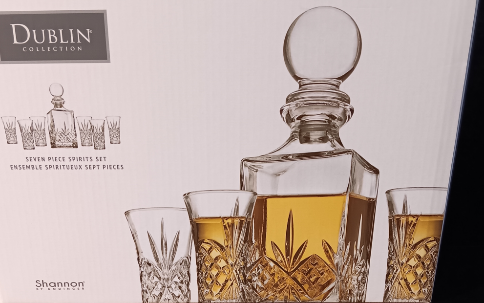 SEVEN-PIECE Godinger ☘️ Dublin ☘️ Crystal Spirits Set IN BOX | eBay
