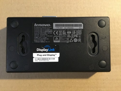 Lenovo ThinkPad USB 3.0 Pro Docking Station DK1522 40A7 + USB Cable ...