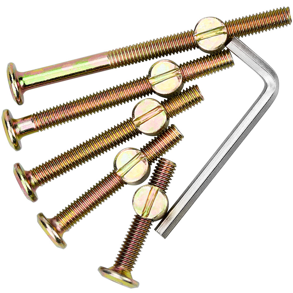 50pcs M6 Furniture Connecting Bolts Barrel Nuts & Allen Key For Cots ...
