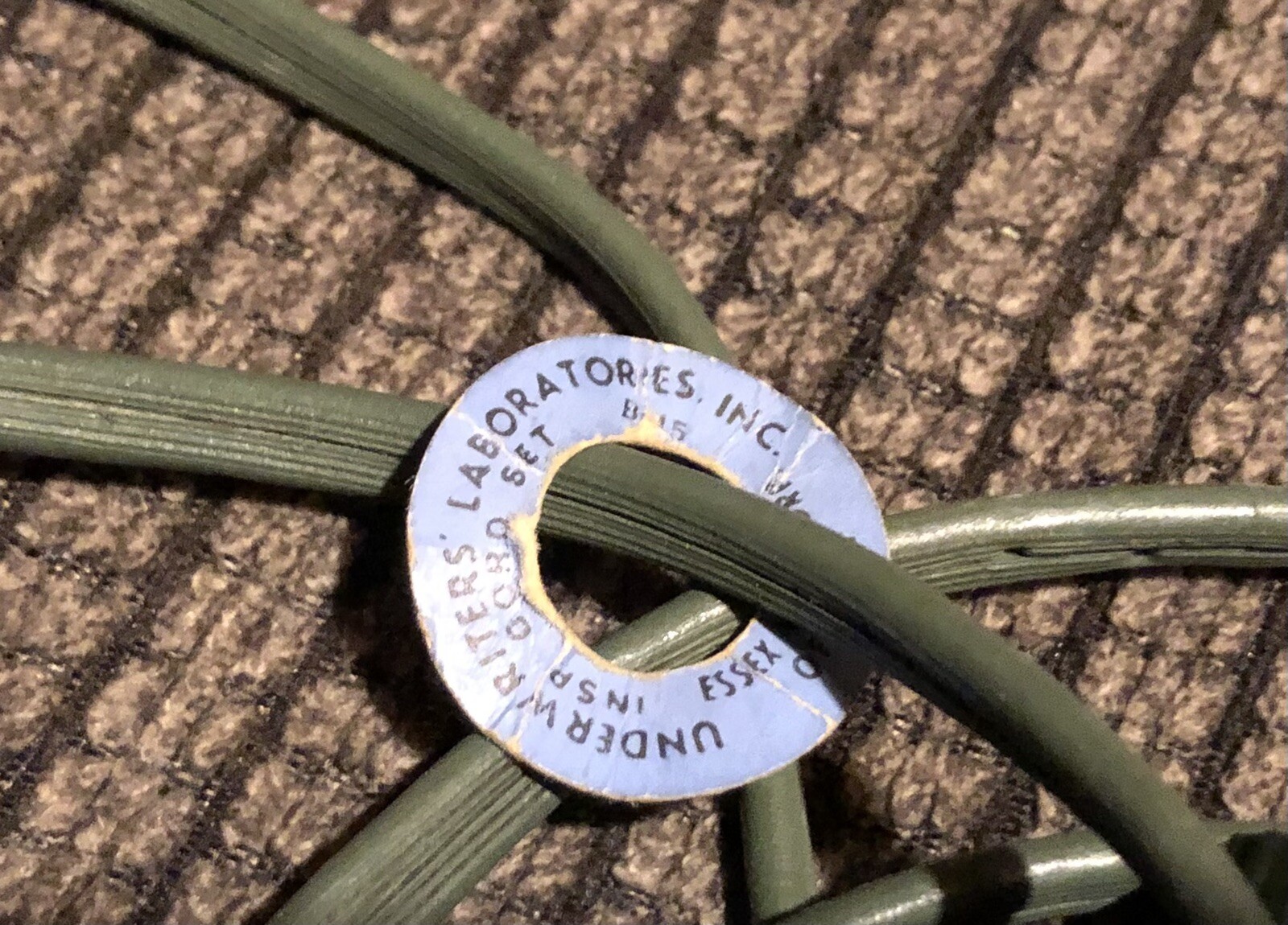 rare Christmas 9 socket upright clip on string lights Working Army Lamp ...