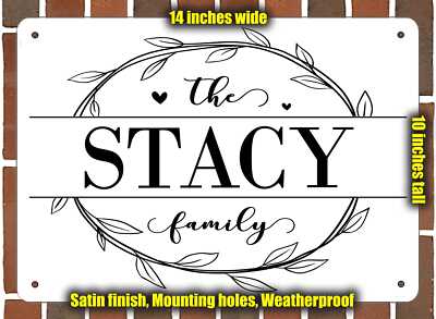 Stacy Family Decorative Metal Door or Wall Plaque (Style 1) | eBay