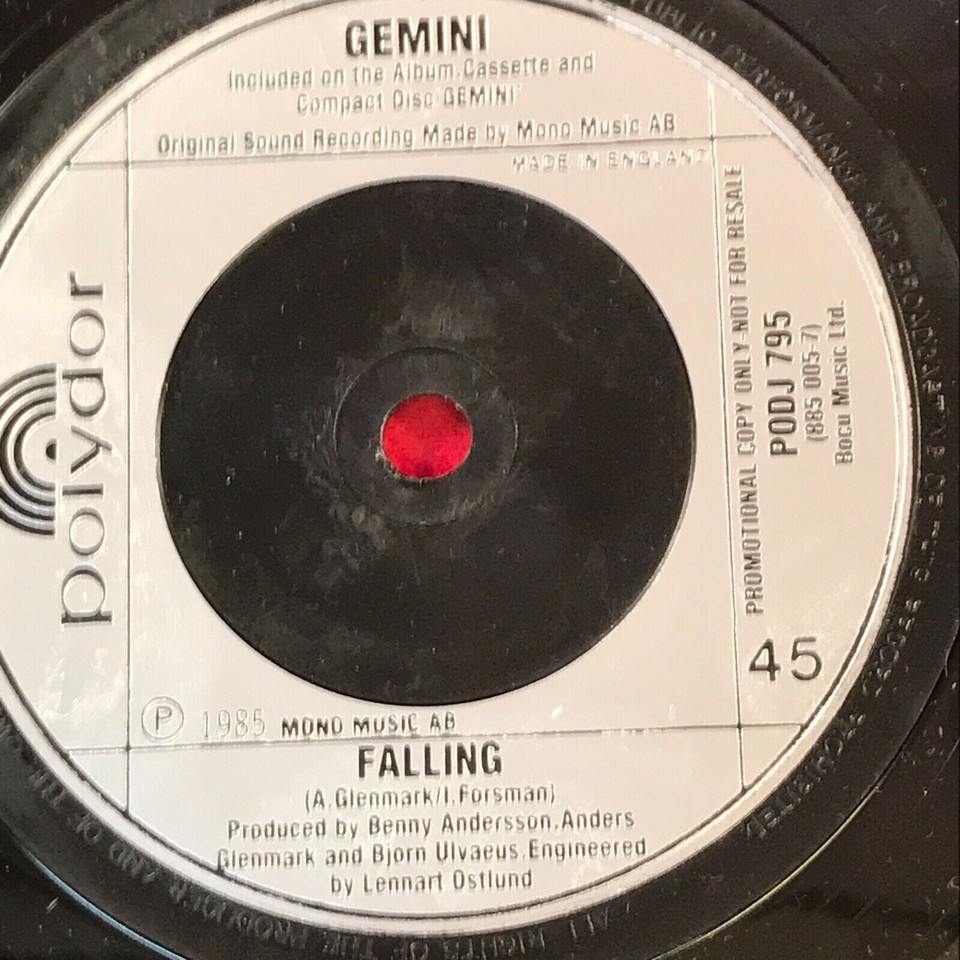 GEMINI Another You Another Me 1985 UK 7" PROMO Vinyl single 45 Bjorn ...