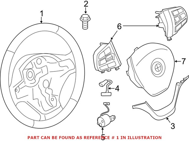 BMW 12-18 F30 Steering Wheel Leather Multifunctional Controls Assembly ...